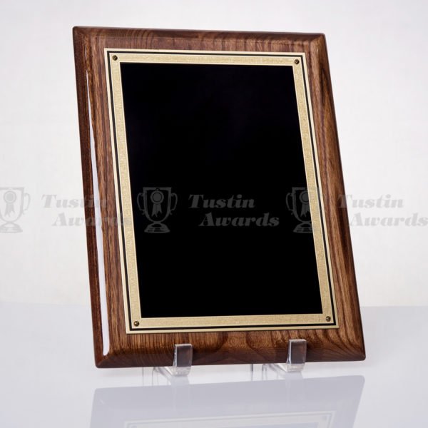 Walnut Finish Plaque | Tustin Awards