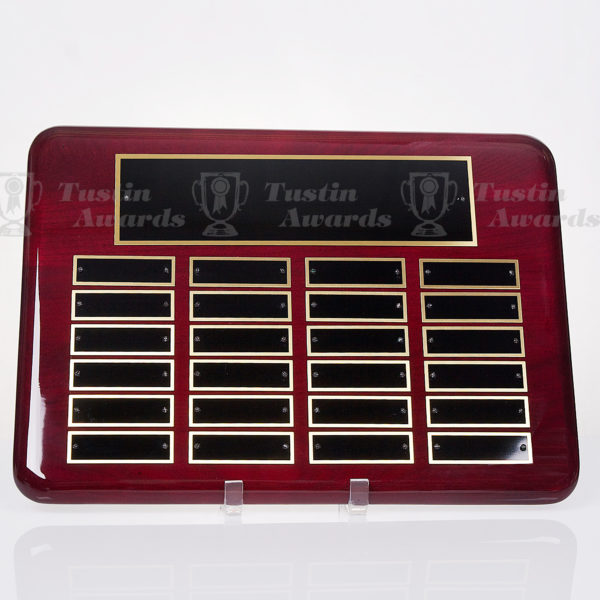 Rosewood Perpetual Plaque | Tustin Awards
